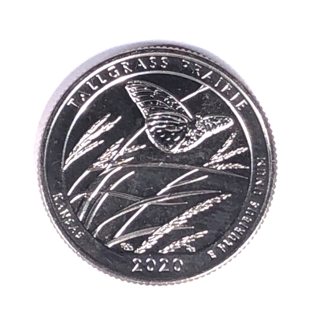 SCARCE MINT MARK*2020-W Tallgrass Prairie, Kansas Commemorative Quarter ...