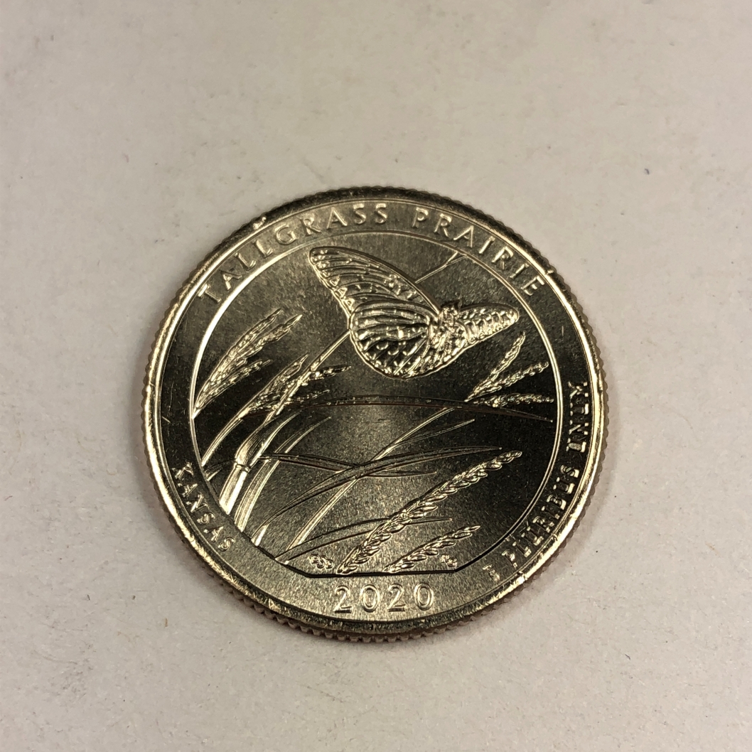SCARCE MINT MARK*2020-W Tallgrass Prairie, Kansas Commemorative Quarter ...