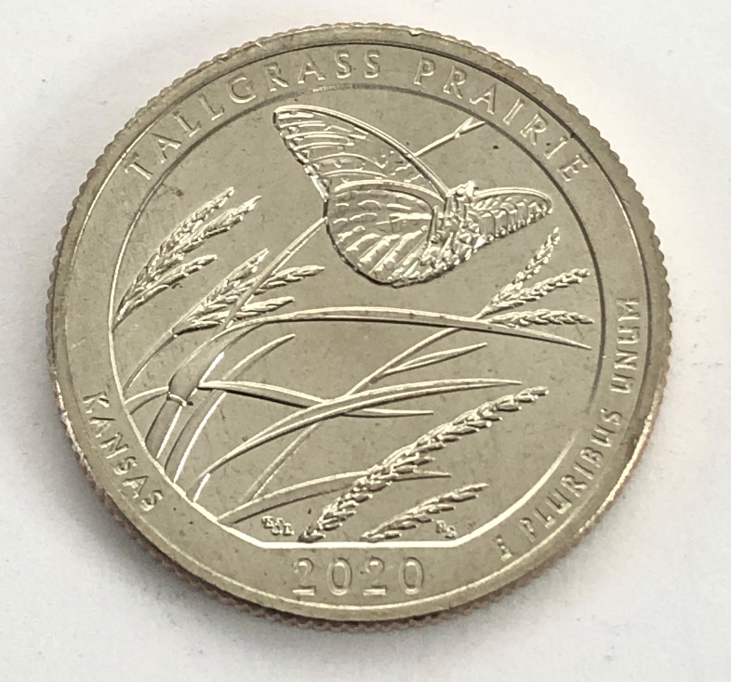 SCARCE MINT MARK*2020-W Tallgrass Prairie, KS Commemorative Quarter ...