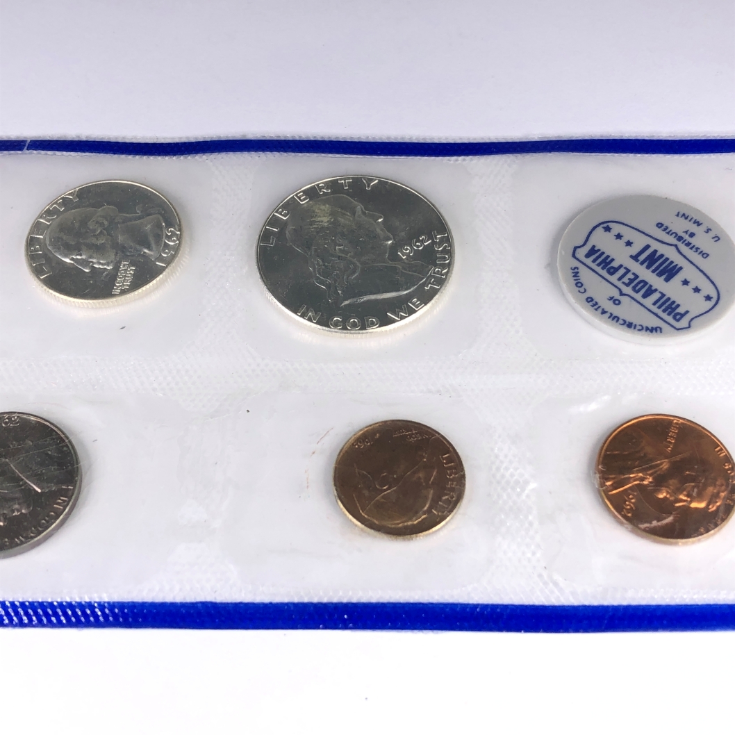 Sealed over 60 years! 1962 SILVER Uncirculated Coin Set from ...