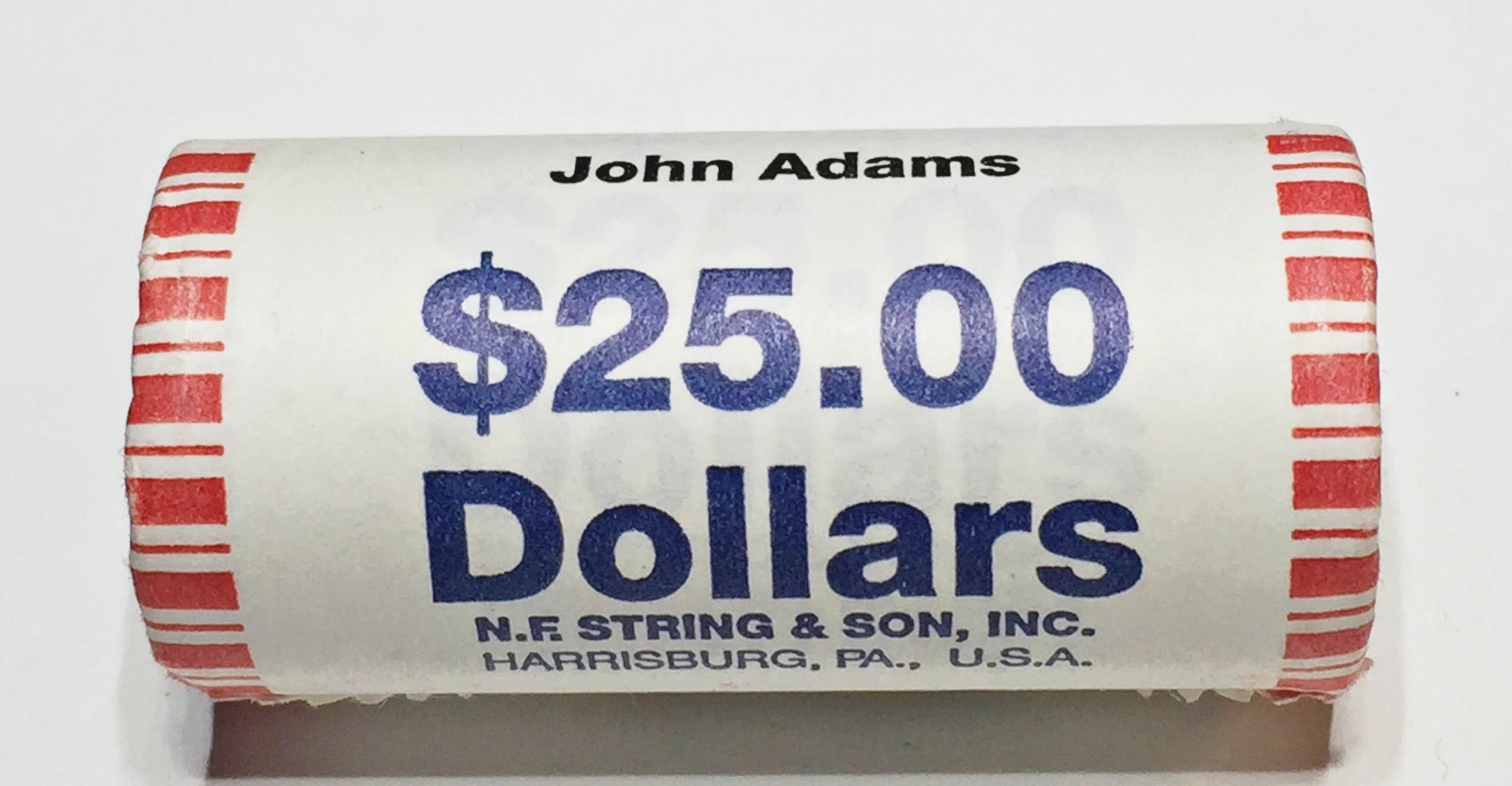 SEALED/UNOPENED $25 Bank Roll of 2007 John Adams Commemorative ...