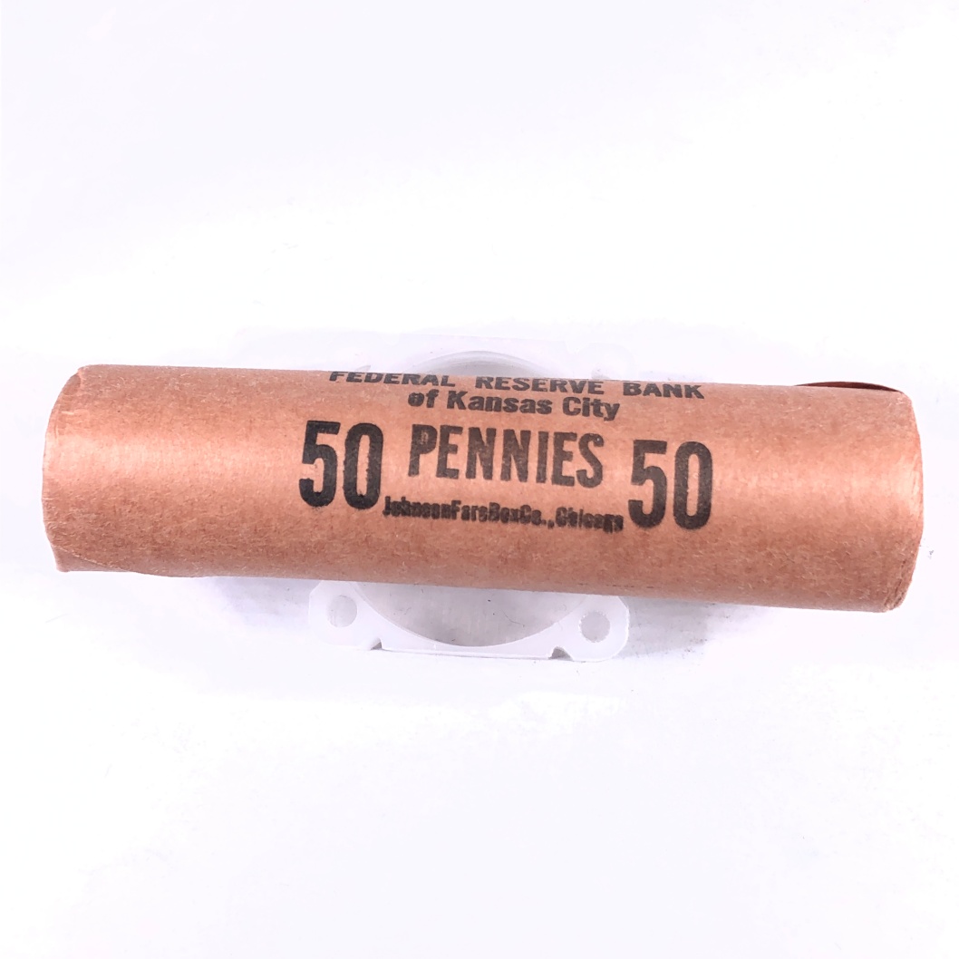 SEALED/UNOPENED 50c Bank Roll of 1964-D Lincoln Head Memorial Cents ...