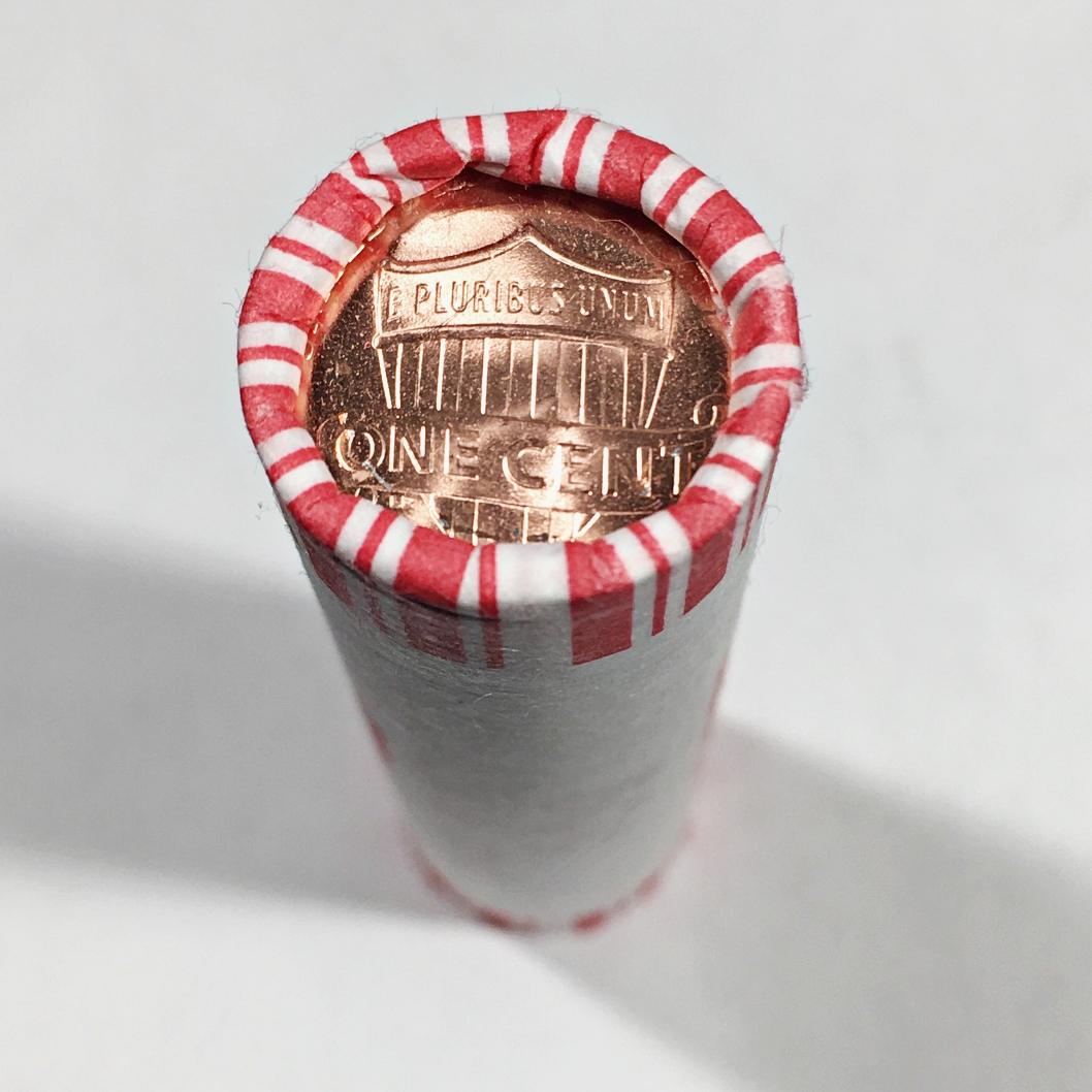 SEALED/UNOPENED 50C Bank Roll of 2017-P Lincoln Head Shiel Cents ...