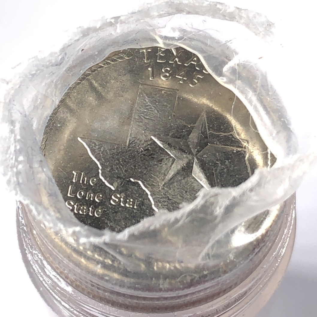 SEALED/UNOPENED Shrink Wrapped $10 Bank Roll of 2004-D Texas State ...