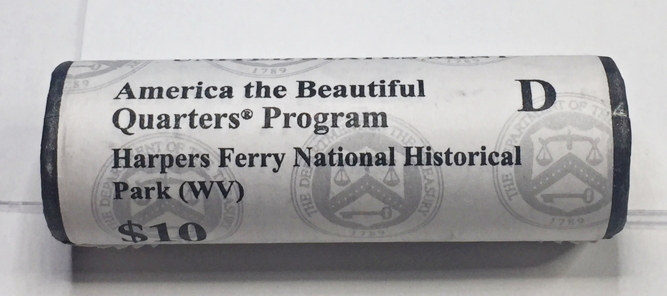 SEALED/UNOPENED US Mint $10 Roll 2016-D America the Beautiful Harpers ...
