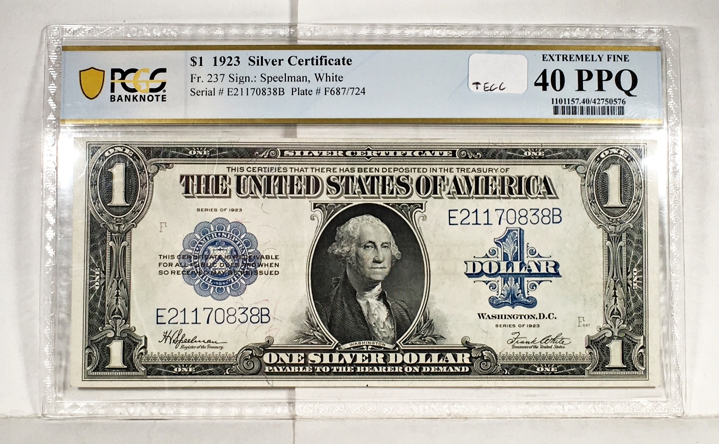Series 1923 $1 American Silver Certificate GRADED PCGS Banknote ...