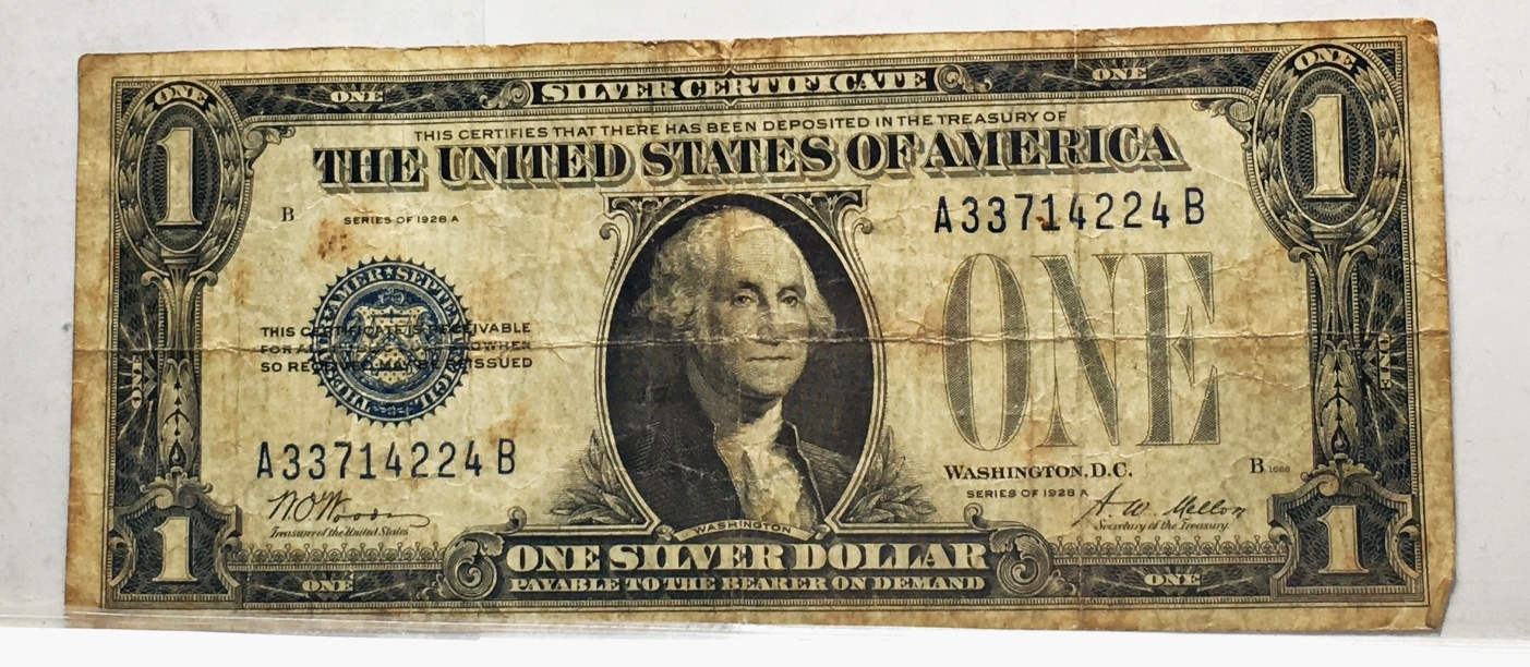 Series 1928A Silver Certificate Funny Back*Circulated | Property Room