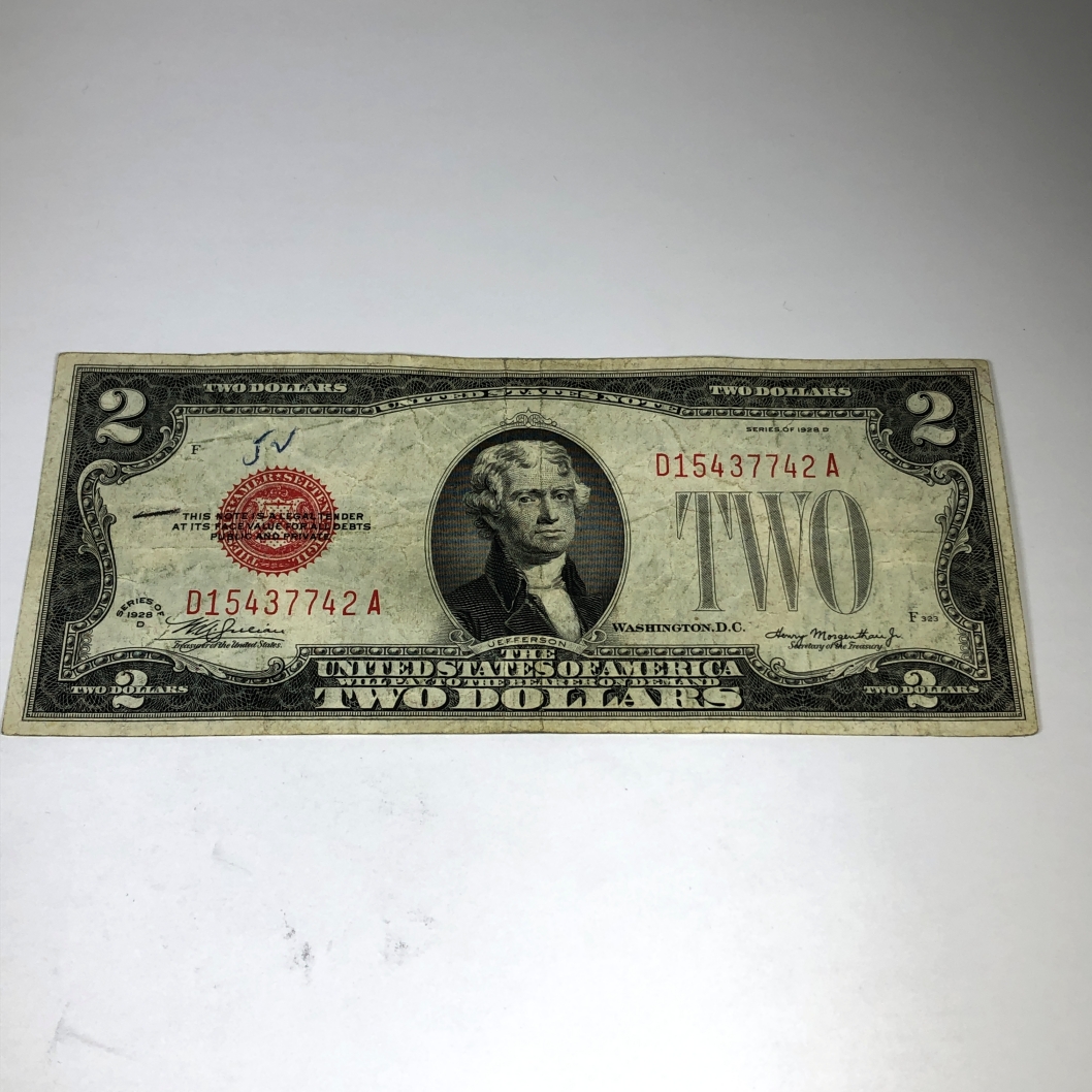 Series 1928D $2 United States Red Note*Circulated*Crisp Paper ...