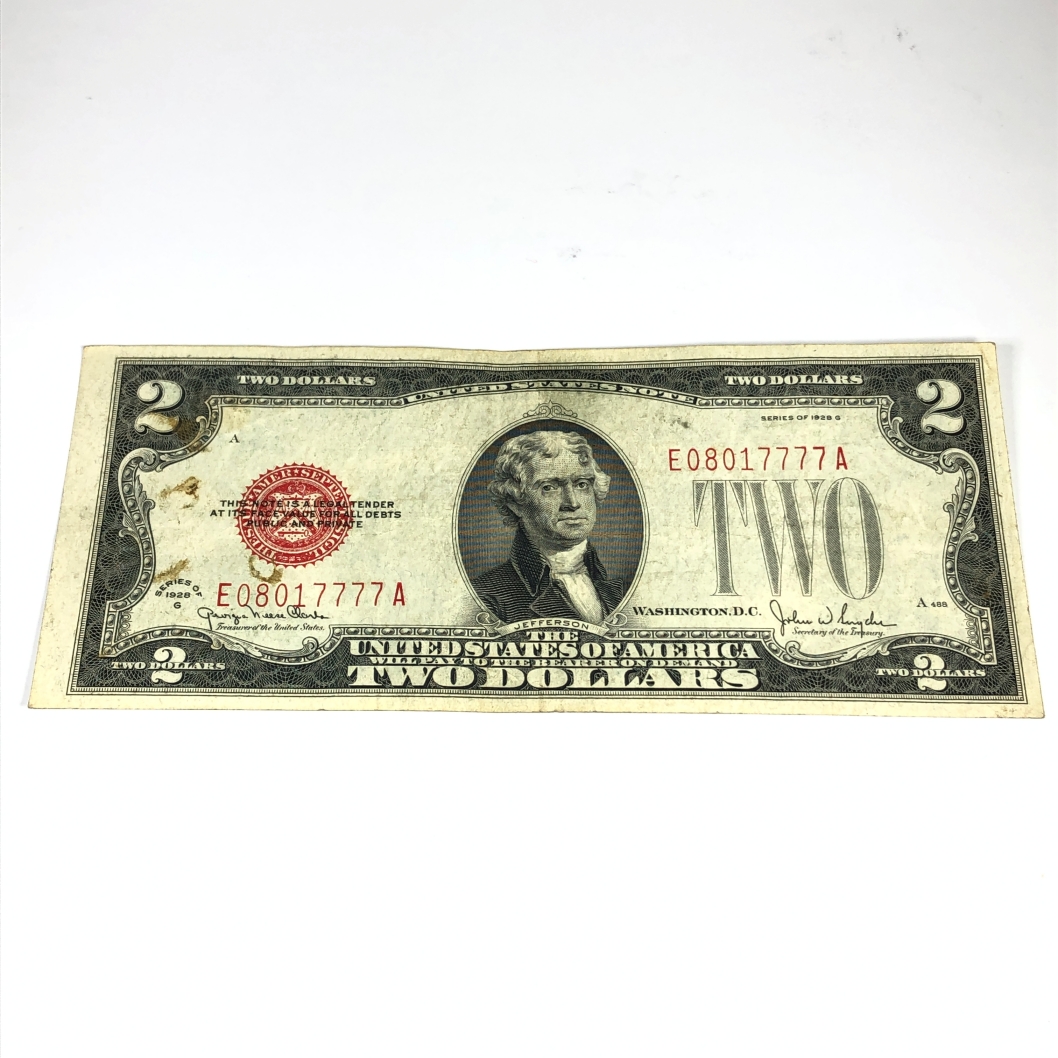 Series 1928G $2 United States Red Note*Circulated*Crisp Paper ...