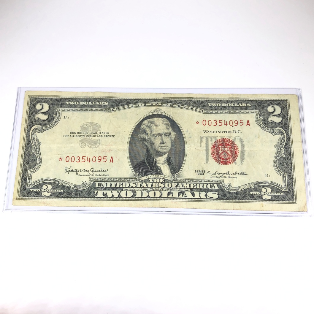 Series 1963 $2 United States Red Seal STAR NOTE REPLACEMENT ERROR ...