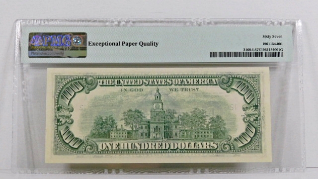 Series 1977 $100 Federal Reserve Note*San Francisco, CA*Graded 67 EPQ ...