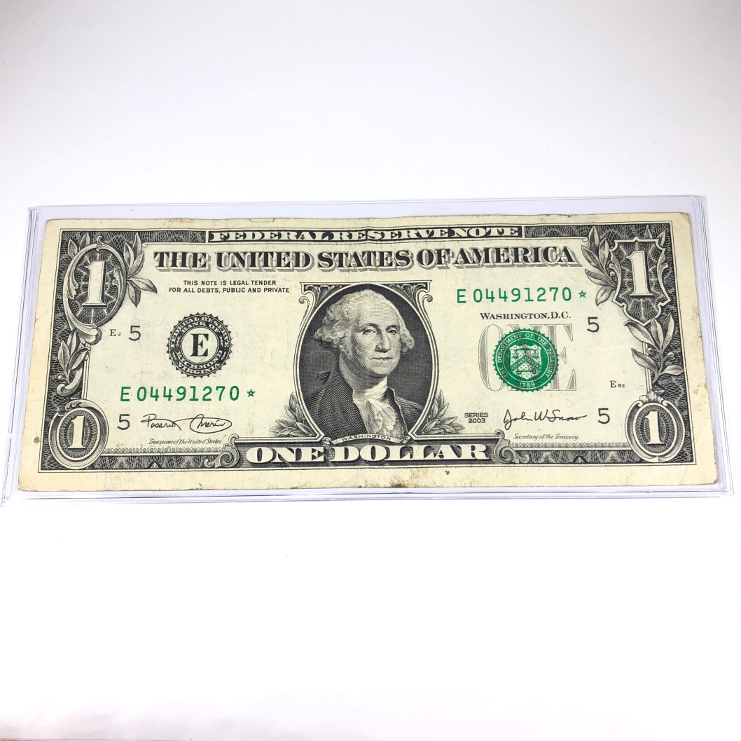 Series 2003 $1 Federal Reserve STAR NOTE REPLACEMENT ERROR; Richmond ...