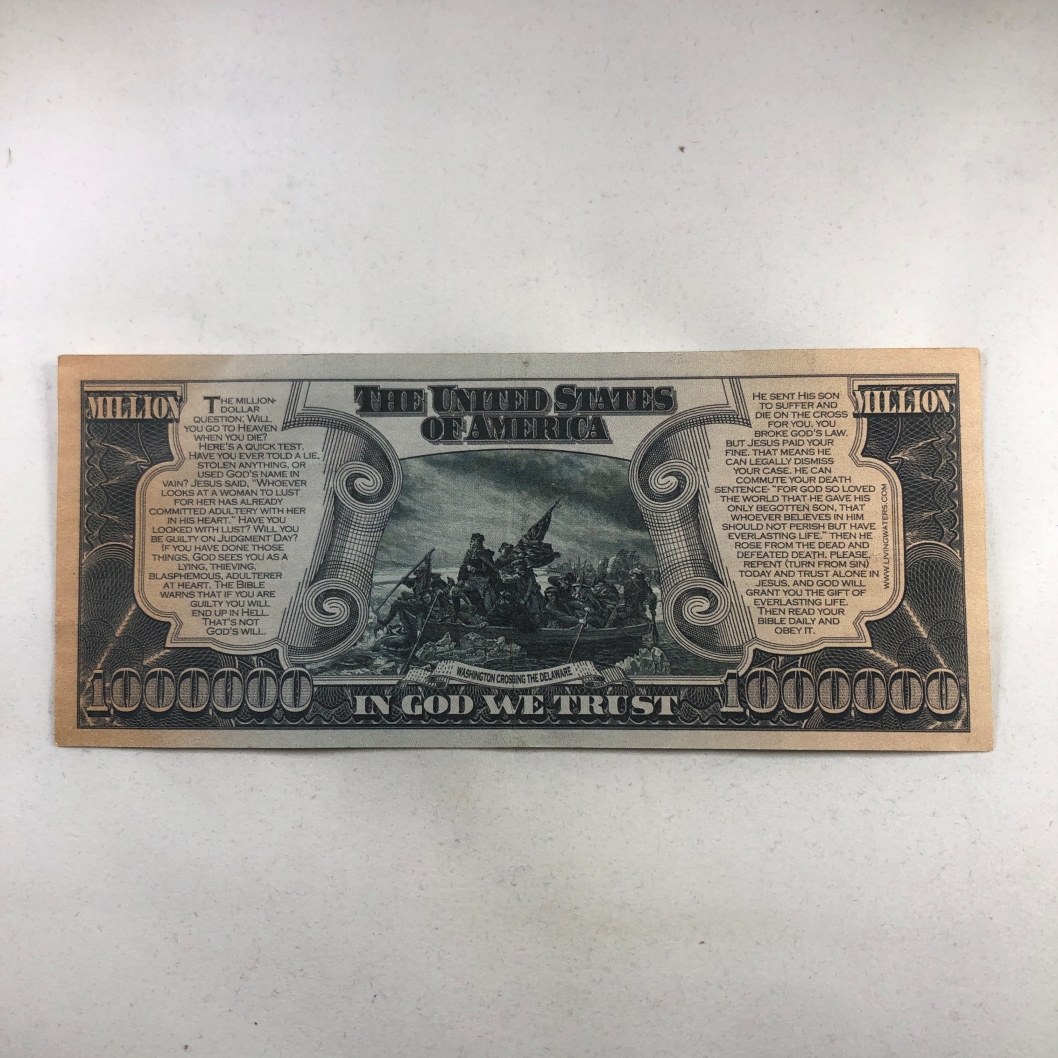 Series 2008D One Million Dollar Fantasy Bank Note*Rutherford Hays on ...