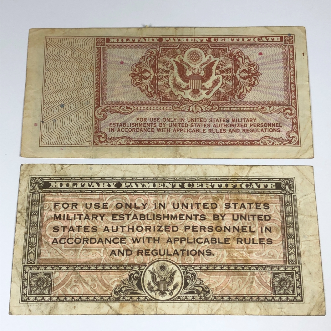 Series 472 25 Cents and Series 461 5 Cents Military Payment ...