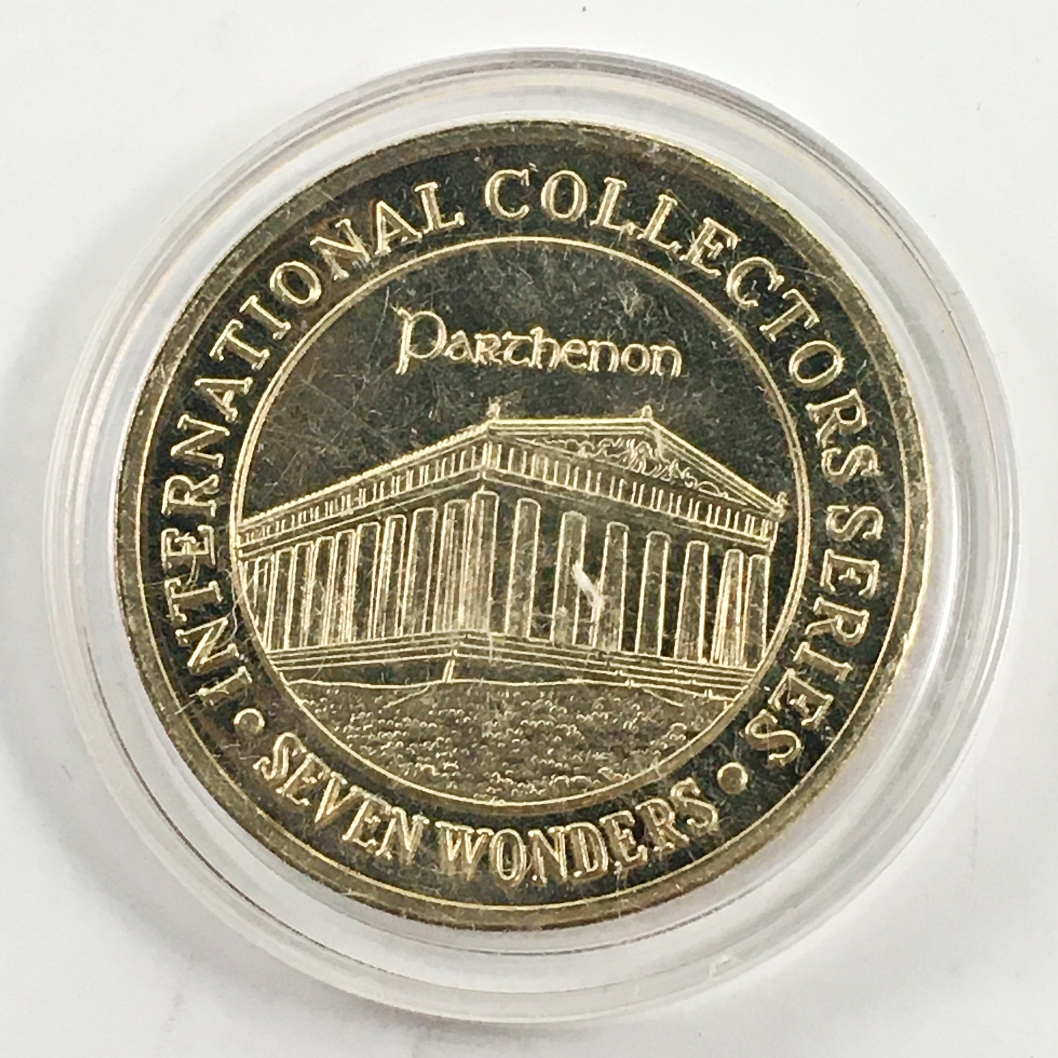 Seven Natural Wonders of the World*PARTHENON*1-1/2" 24K Gold Layered ...