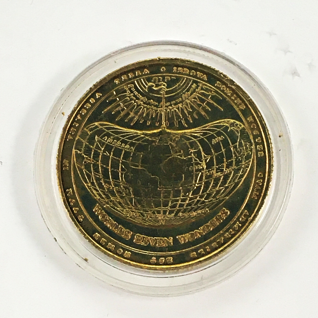 Seven Natural Wonders of the World*SPHINX PYRAMIDS*1-1/2" 24K Gold ...