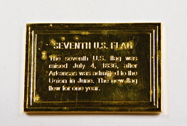 Seventh US Flag Commemorative 1.159oz 24K Gold Electroplated Proof Bar ...