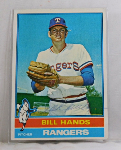 SIGNED 1976 Bill Hands Texas Rangers Topps Baseball Card - Mint ...