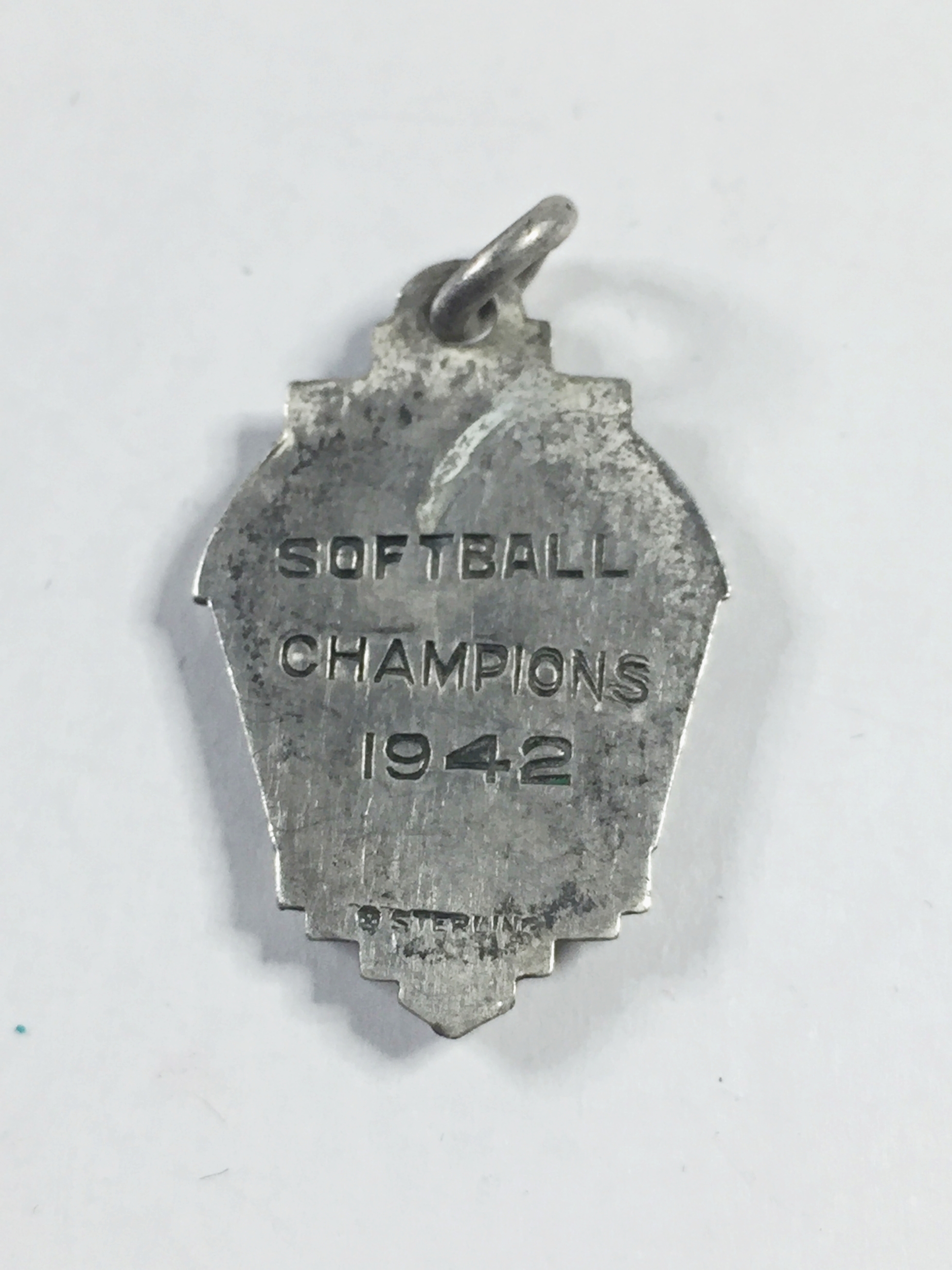 Silver 1942 Softball Champion's Pendant*5.0 grams Sterling | Property Room