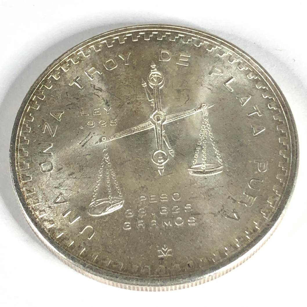 Silver 1oz 999 Fine Bullion Round 1979 Mexico Onza High Grade ...