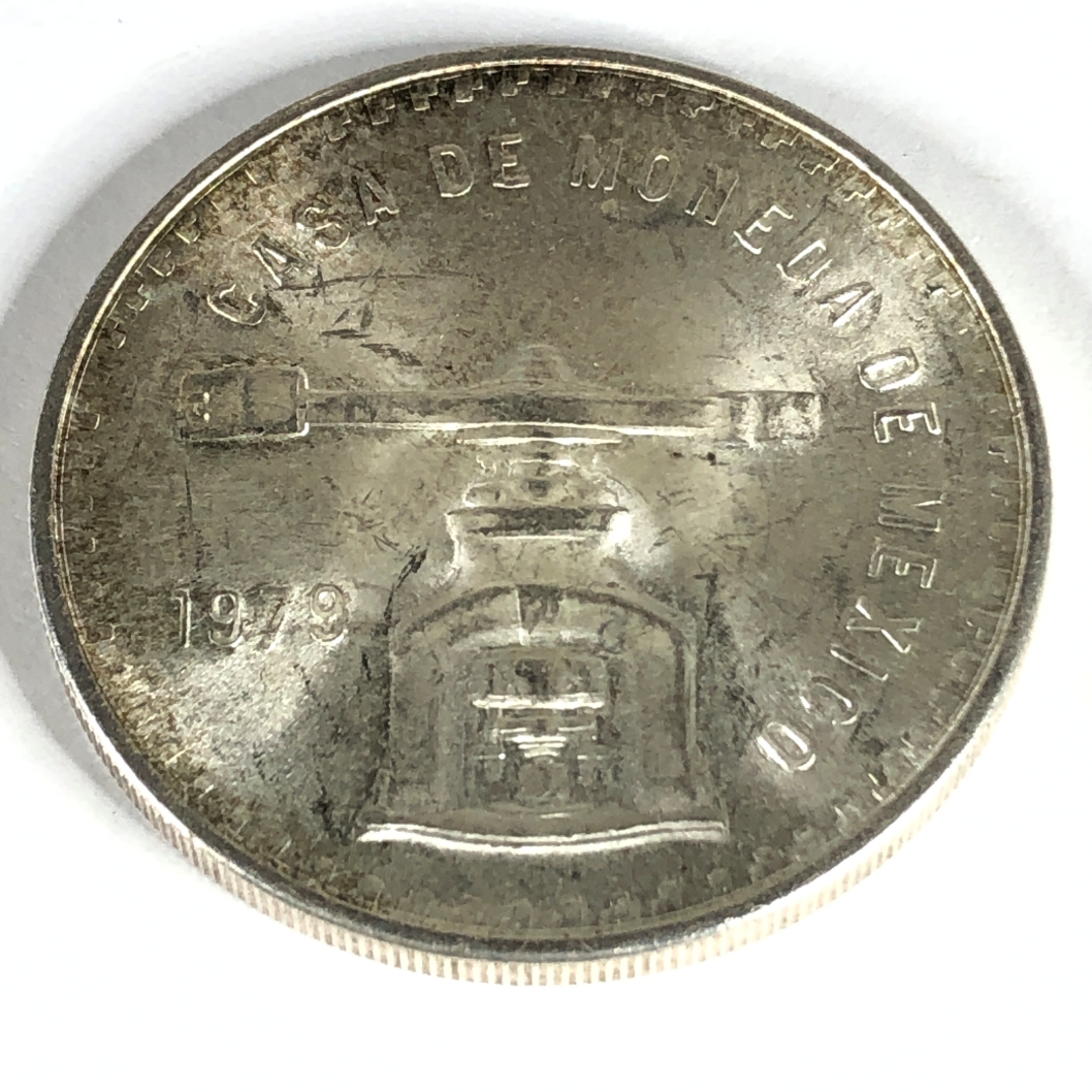 Silver 1oz 999 Fine Bullion Round 1979 Mexico Onza High Grade ...