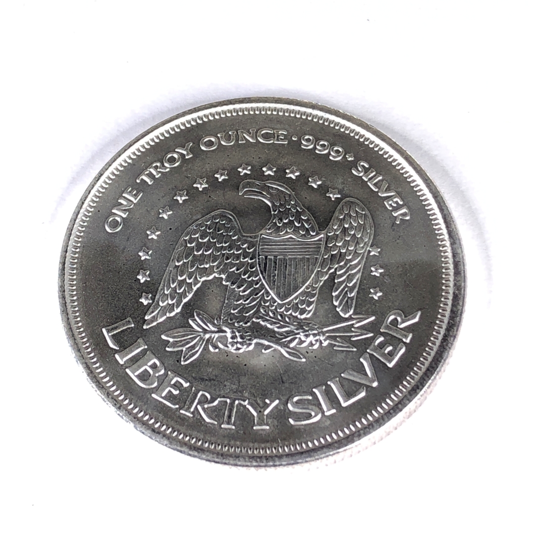 Silver 1oz 999 Fine Bullion Round A-Mark Liberty Bells Vintage and ...