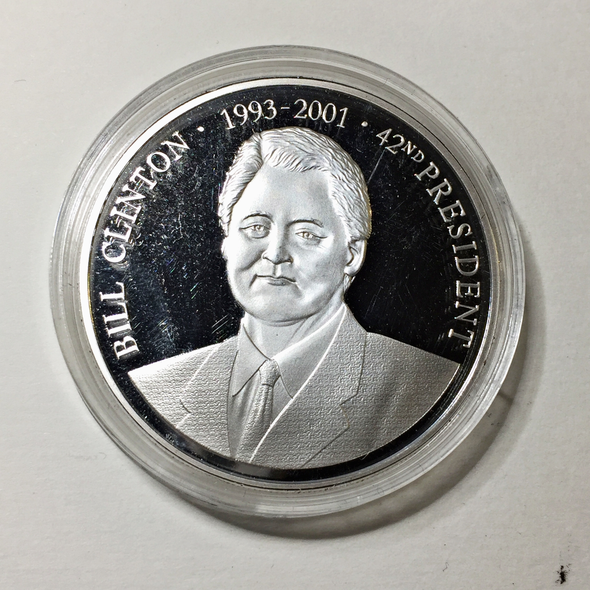 Silver Layered Bill Clinton Commemorative Medallion*Part of the ...