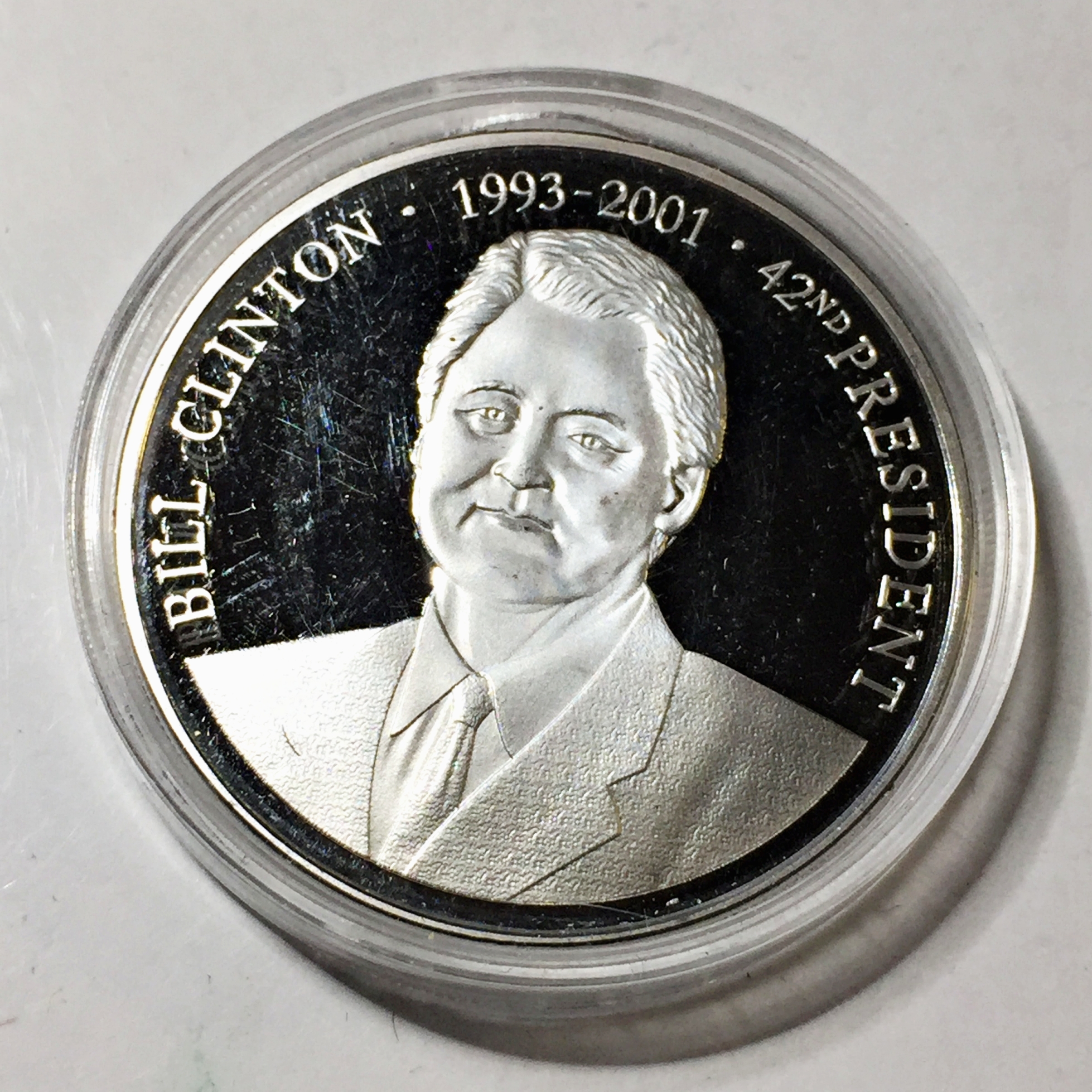 Silver Layered Bill Clinton Commemorative Medallion*Part of the ...