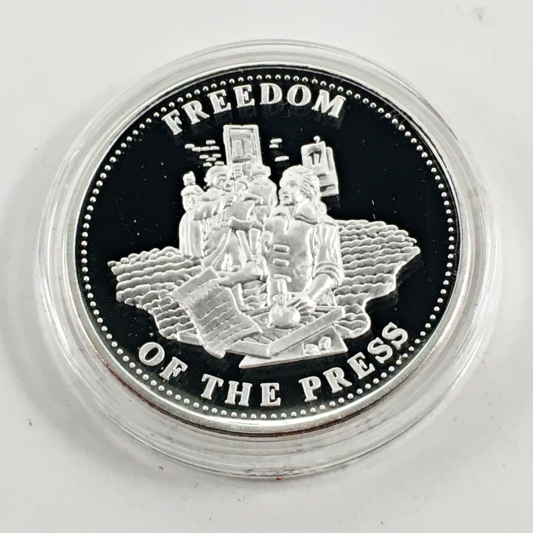 Silver Layered Freedom of the Press Medallion*In God We Trust*1.5 ...