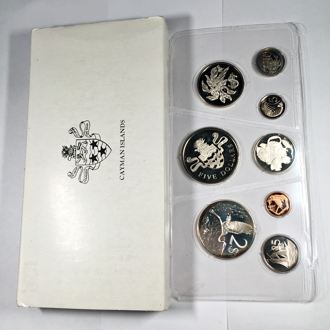 SILVER Proof Set Mint in 1974 Cayman Islands Contains 2.7731 oz actual ...