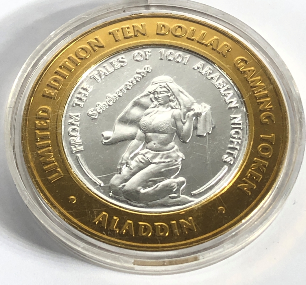 SILVER STRIKE*Aladdin/Arabian Nights; Las Vegas, NV $10 Collector's ...