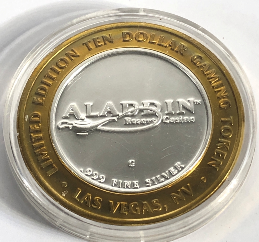 SILVER STRIKE*Aladdin/Arabian Nights; Las Vegas, NV $10 Collector's ...