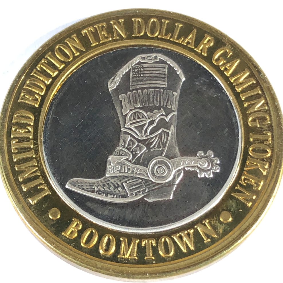 SILVER STRIKE*Boomtown*Reno, NV*$10 Proof Silver Gaming Token ...