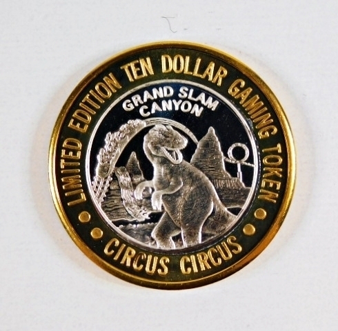 SILVER STRIKE*Circus Circus $10 Gaming Token*.999 Fine Silver*Las Vegas ...