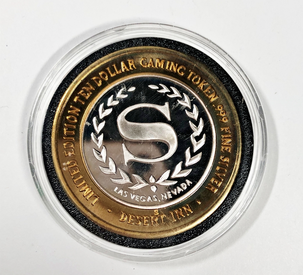SILVER STRIKE*Desert Sheraton Inn; Las Vegas, NV $10 Proof Silver ...