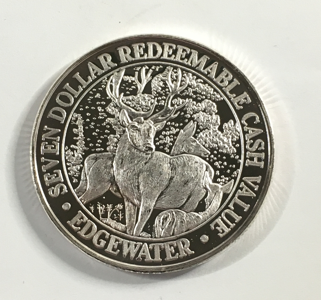 SILVER STRIKE*Edgewater; Laughlin, NV $7 Silver Gaming Token*0.65oz ...