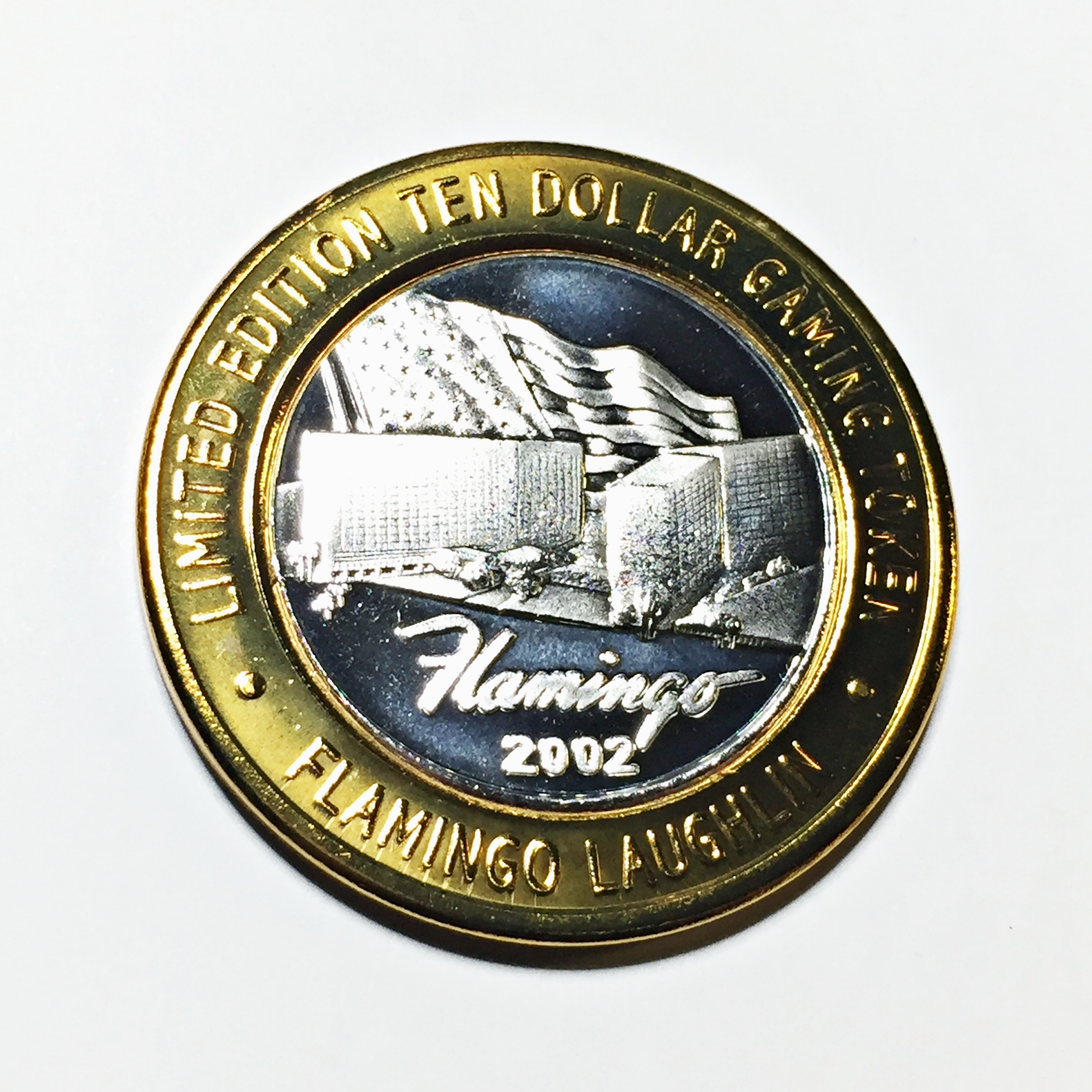 SILVER STRIKE*Flamingo; Laughlin, NV .999 Fine Proof Silver $10 Gaming ...