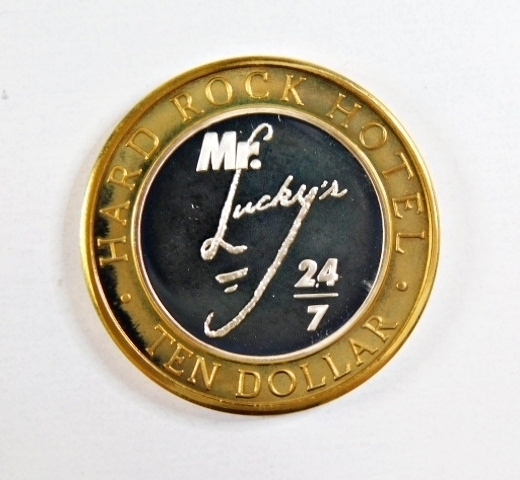 SILVER STRIKE*Hard Rock Hotel $10 Gaming Token*.999 Fine Silver*Las ...