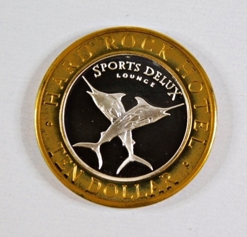 SILVER STRIKE*Hard Rock Hotel $10 Gaming Token*.999 Fine Silver*Las ...