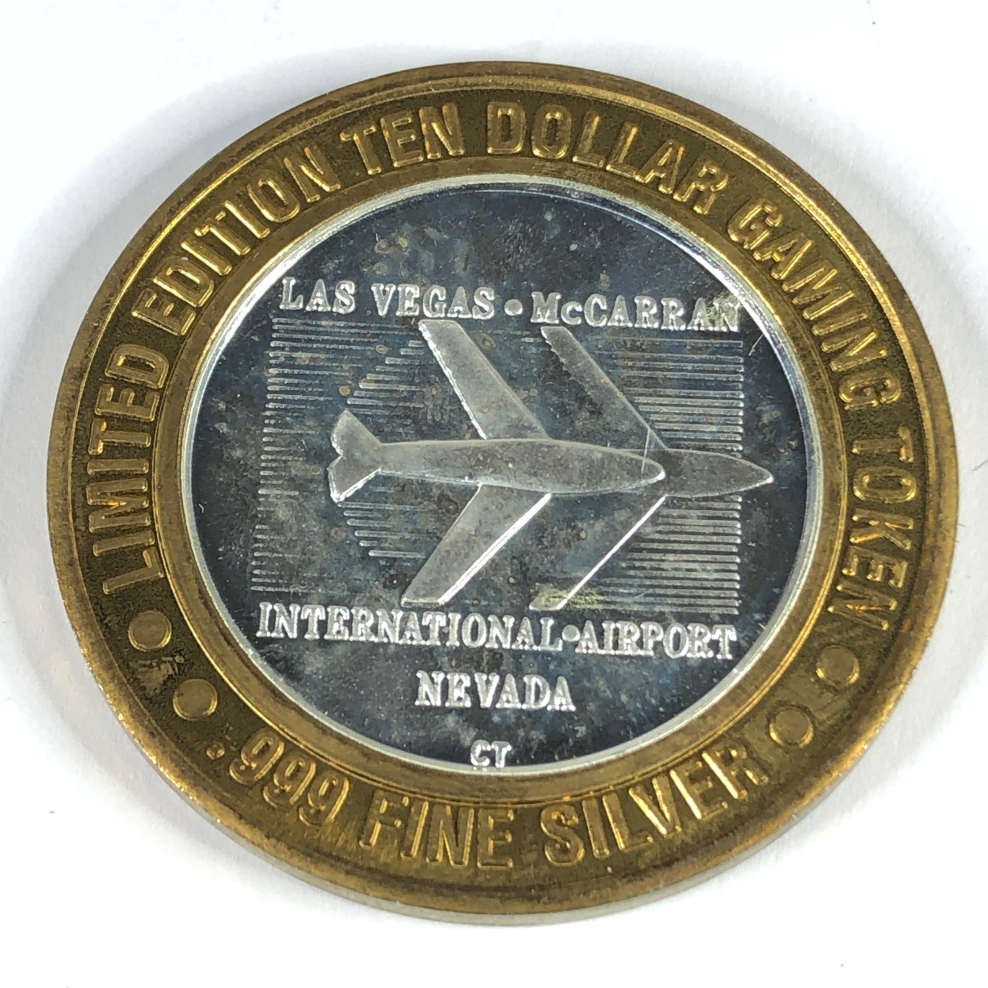 SILVER STRIKE*McCarren Slots*Las Vegas International Airport*$10 Silver ...