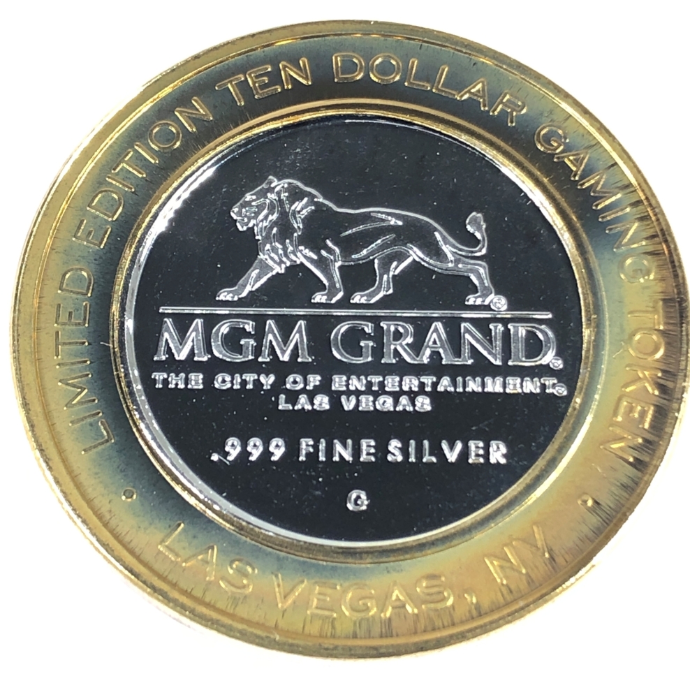 SILVER STRIKE*MGM Grand*Las Vegas, NV*Nob Hill*$10 Proof Silver Gaming ...