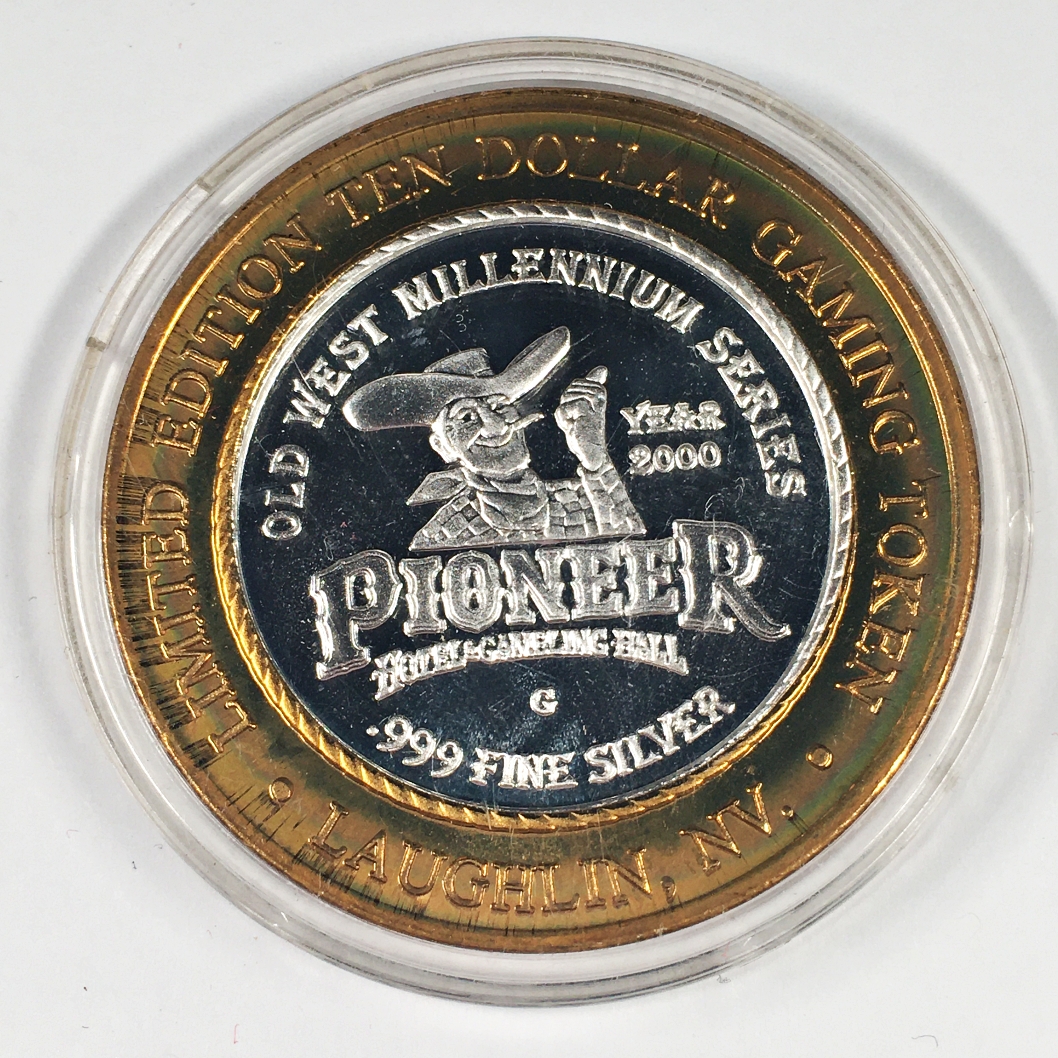 SILVER STRIKE*Pioneer; Billy the Kid $10 Gaming Token*Laughlin*.999 ...