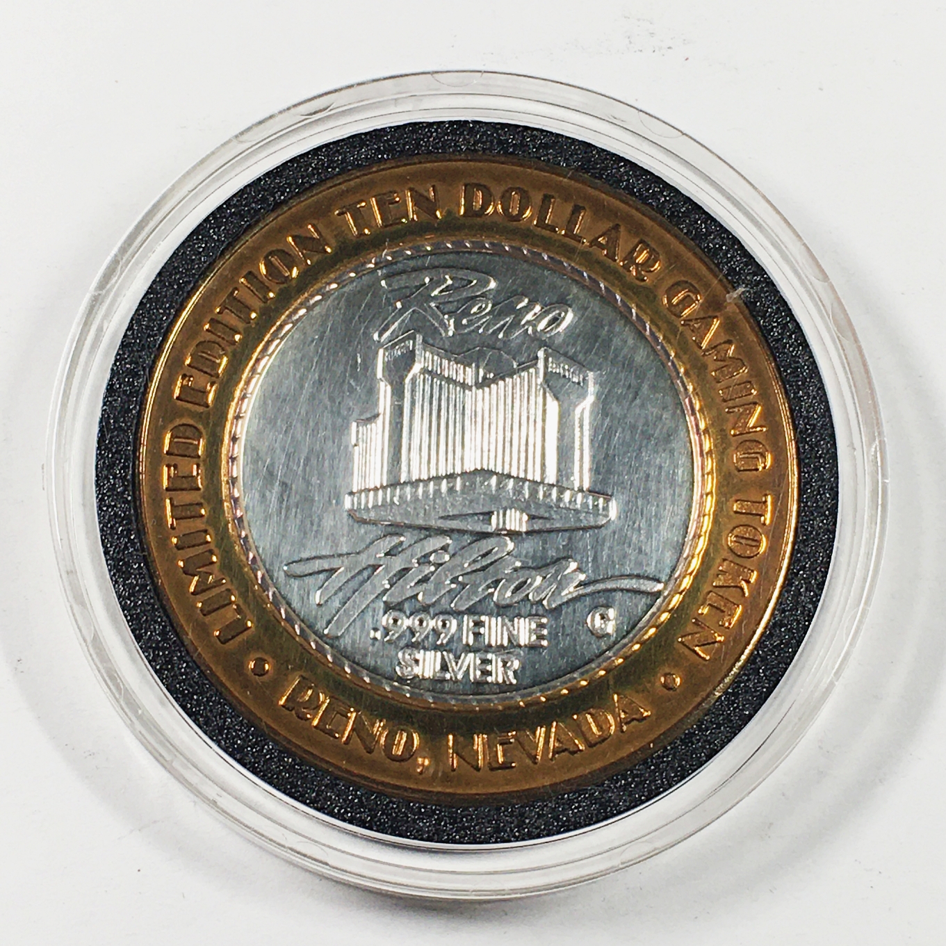 SILVER STRIKE*Reno Hilton*Reno, NV*1934 Plane*$10 Proof Silver Gaming ...