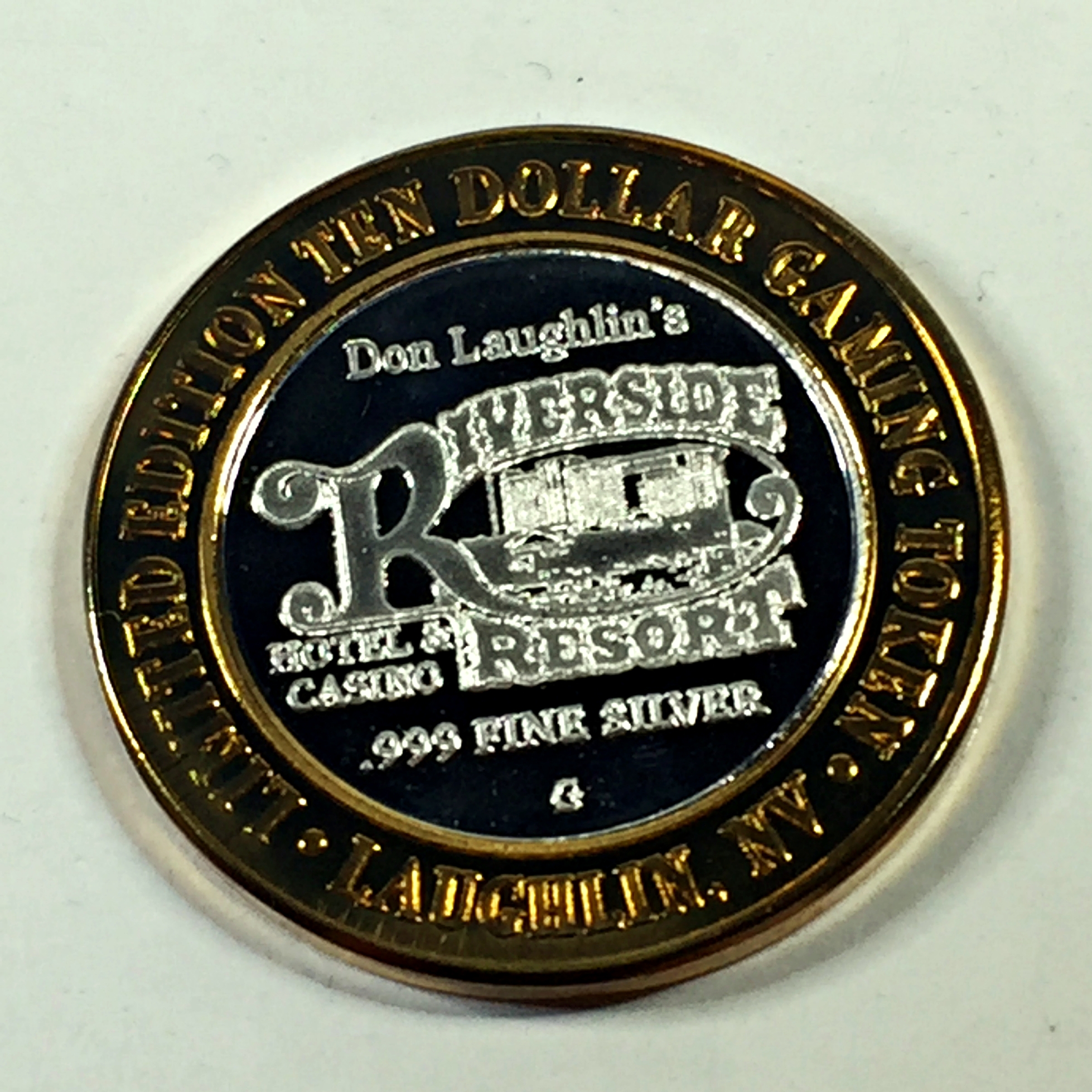 SILVER STRIKE*Riverside Resort*Laughlin, NV* $10 Silver Gaming Token ...