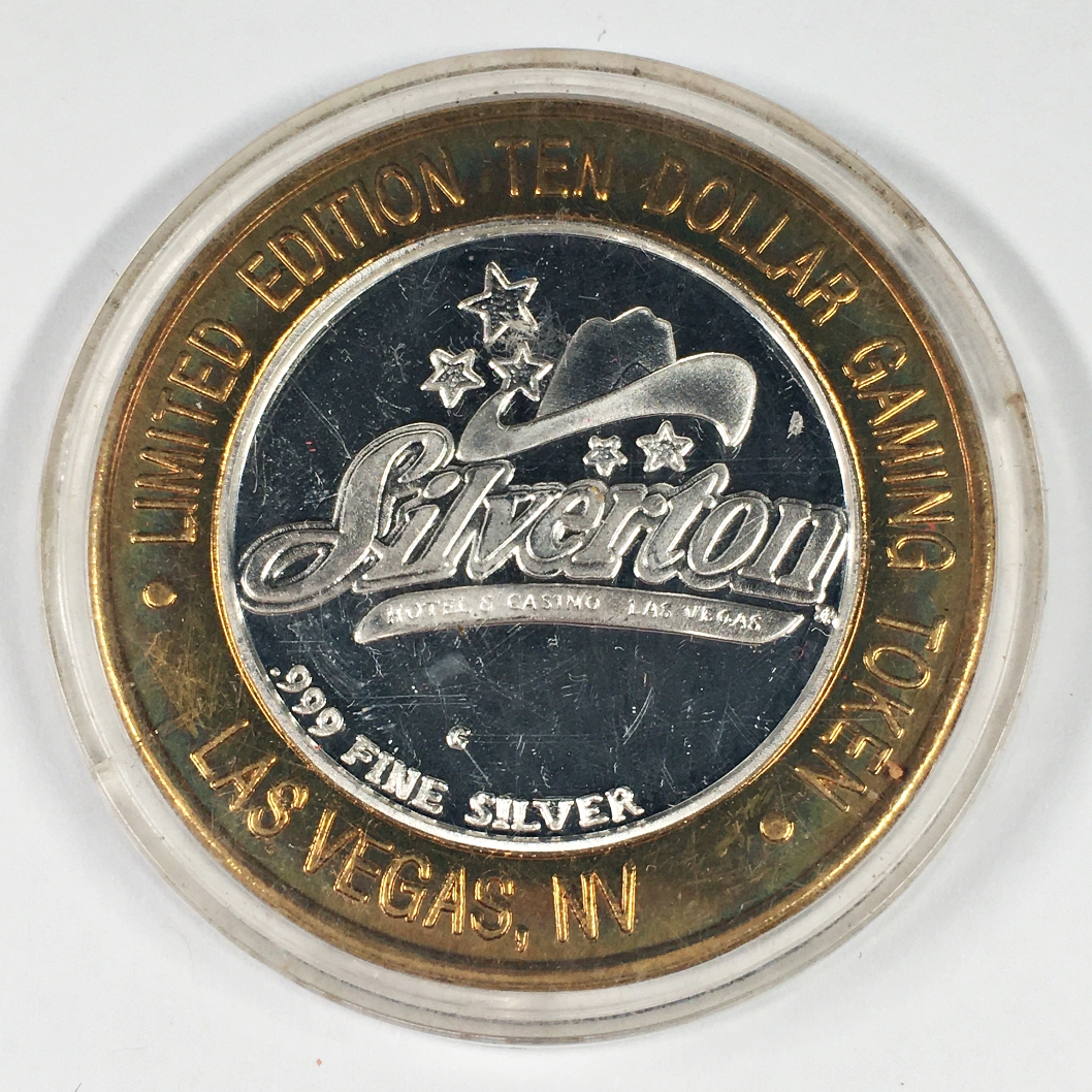 SILVER STRIKE*Silverton; Las Vegas $10 Gaming Token*Pickup*.999 Fine ...