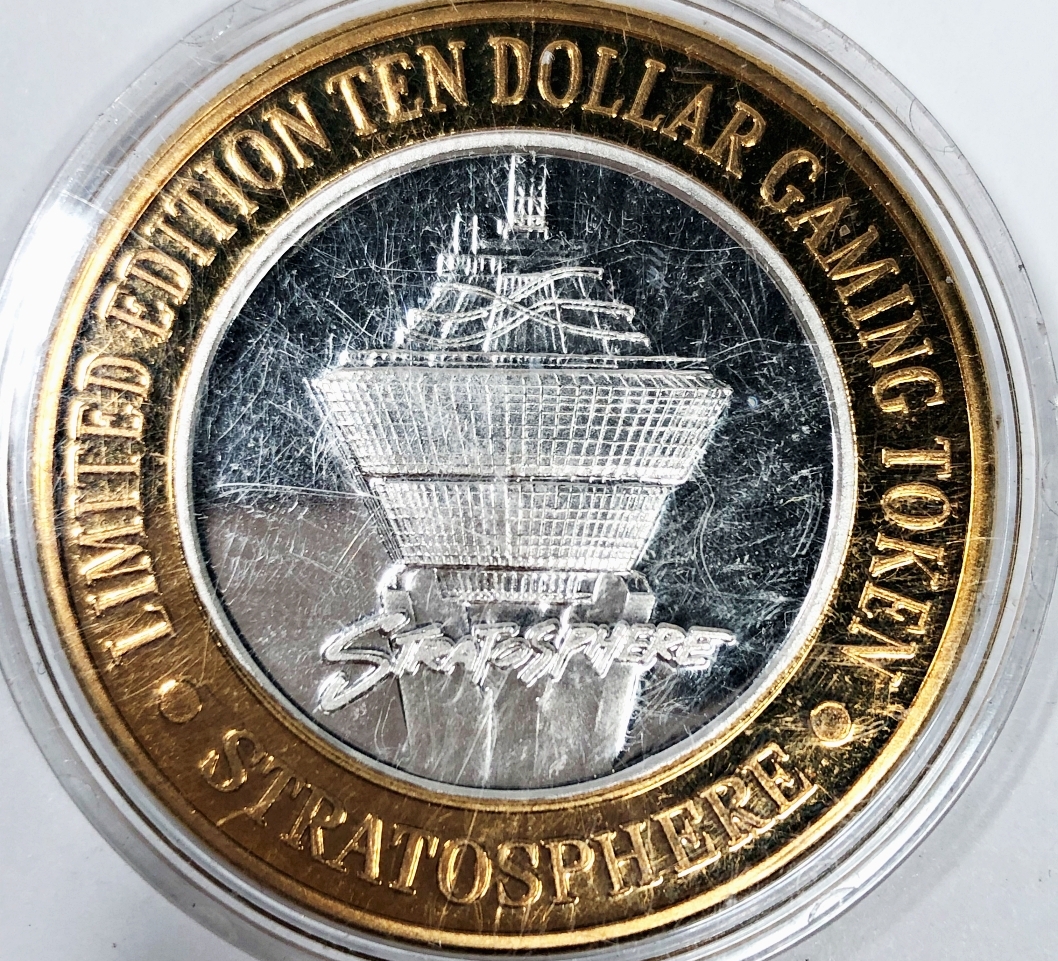 SILVER STRIKE*Stratosphere Tower; Las Vegas, NV $10 Proof Silver Gaming ...
