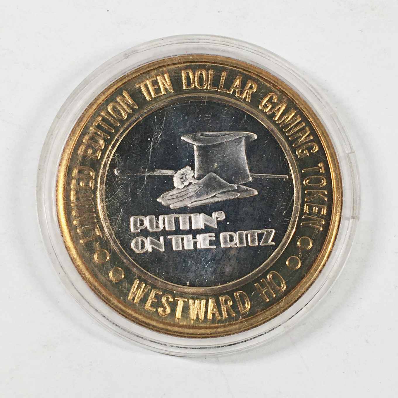SILVER STRIKE*Westward Ho; Las Vegas Silver $10 Gaming Token*Proof*.999 ...