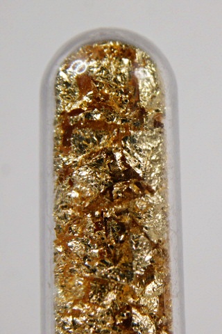 Small Vial Filled with 24K Gold Flakes*Total Weight with Vial is 2.3 ...