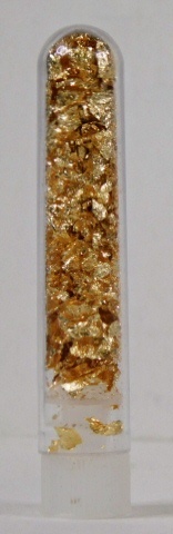 Small Vial Filled with 24K Gold Flakes*Total Weight with Vial is 2.3 ...