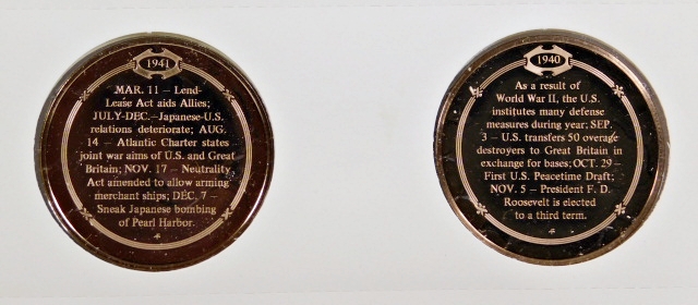 Solid Bronze Commemoratives - First US Peacetime Draft, 1940 & Japanese ...
